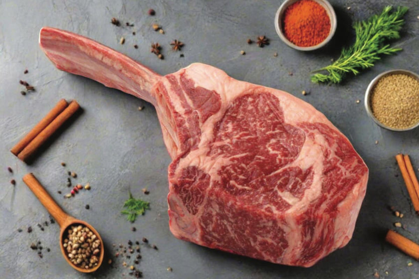Tomahawk Ribeye Steak – RANGE™ Land and Cattle Co.
